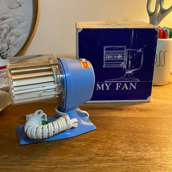 Other | Vintage My Fan Super Cute Retro Mini Fan Nib | Poshmark